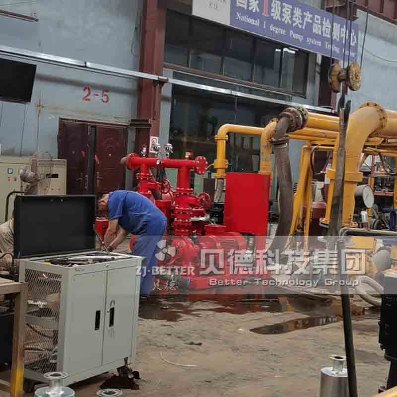 70m3/h@60m Fire pump set test--Better Technology Co., Ltd.